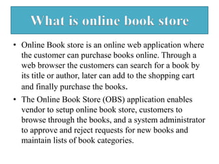 Ppt on ONLINE BOOK STORE | PPTX