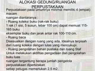 standarisasi peralatan dan perlengkapan perpustakaan sekolah | PPTX