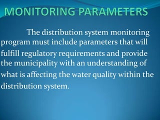 ONLINE MONITORING OF DISTRIBUTION SYSTEM | PPT
