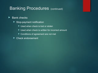 Banking and Accounting Procedures | PPT
