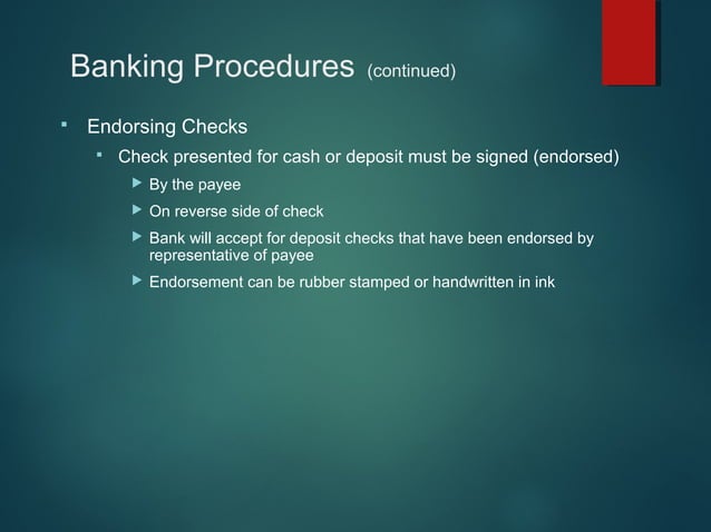 Banking and Accounting Procedures | PPT