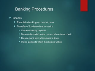 Banking and Accounting Procedures | PPT
