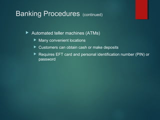 Banking and Accounting Procedures | PPT