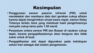 ALARM PENANDA GERAK MANUSIA DENGAN SENSOR PIR | PPTX