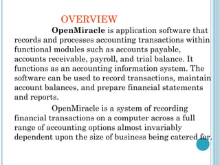 Free Accounting Software-OpenMiracle | PPT