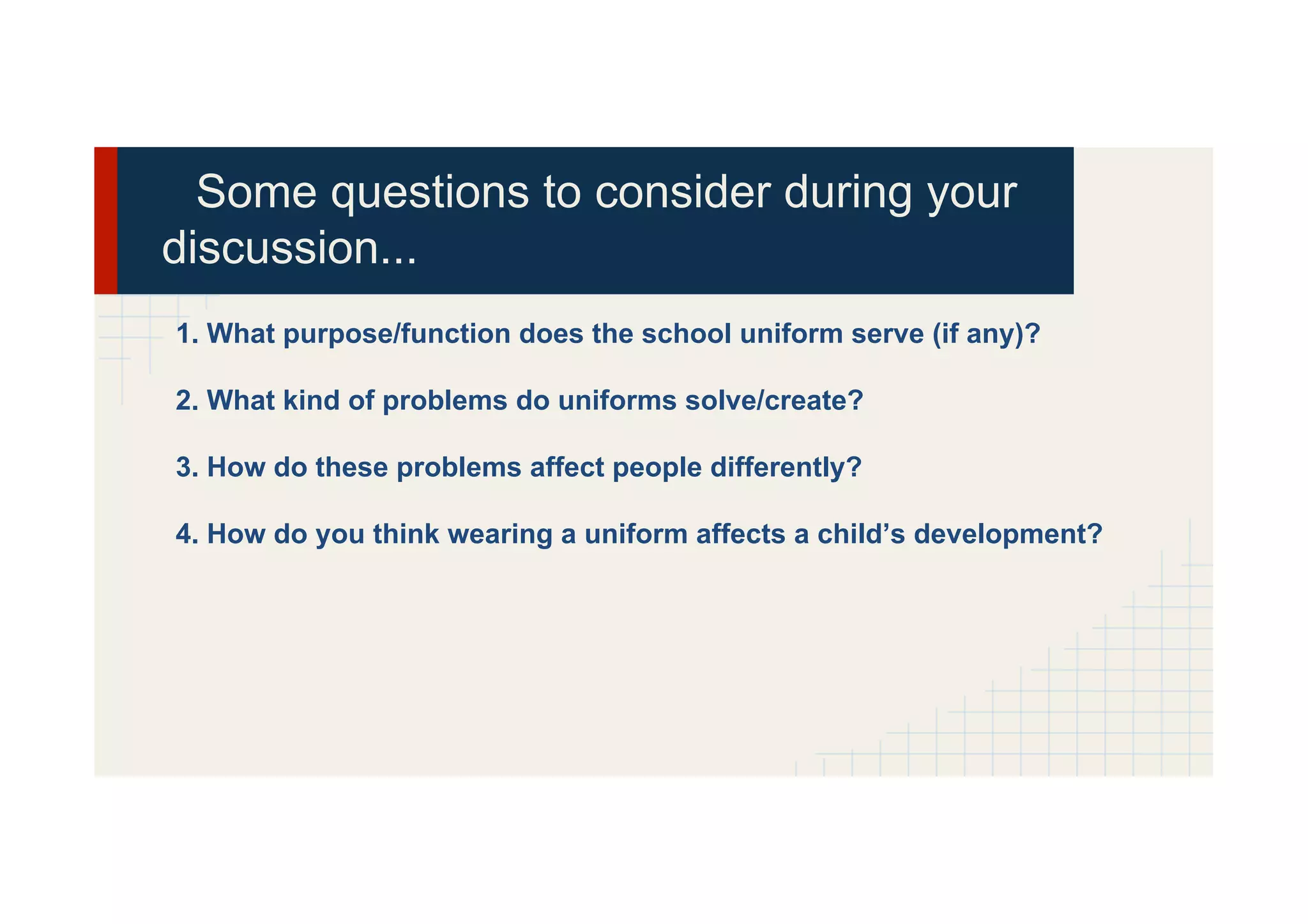 Should students wear uniforms - Debate | PDF | Education