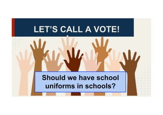 Should students wear uniforms - Debate | PDF