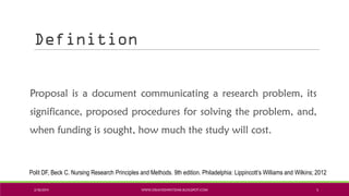 Ppt. developing a research proposal | PDF