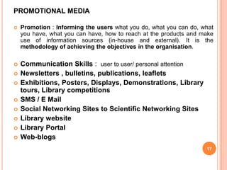 Ppt.marketing of library and information services | PPTX