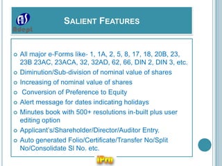 iPro - Software for Company Statutory e-forms & Registers. | PPSX