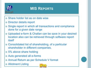 iPro - Software for Company Statutory e-forms & Registers. | PPSX