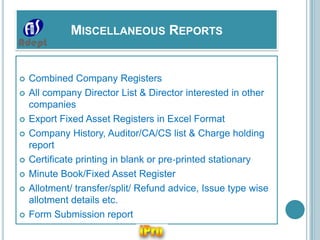 iPro - Software for Company Statutory e-forms & Registers. | PPSX