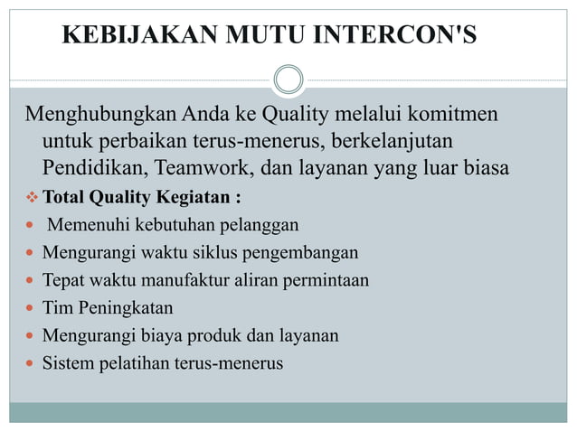 PPT MOG Intercon Internasional | PPT