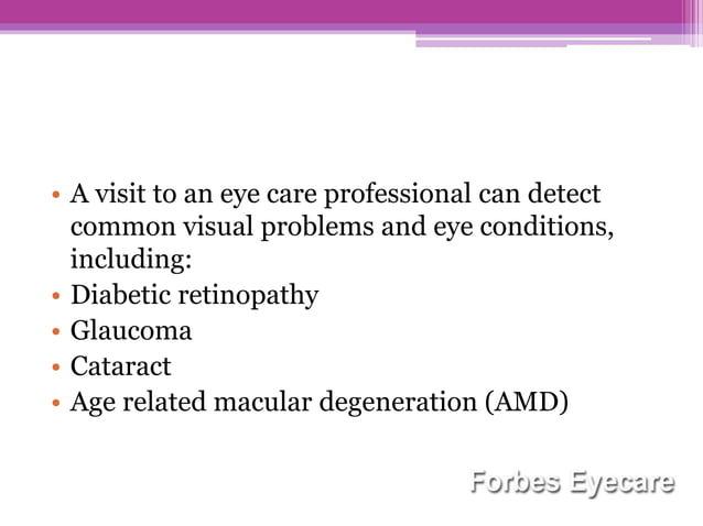 importance of eye health | PPTX | Eye and Vision Conditions | Diseases ...