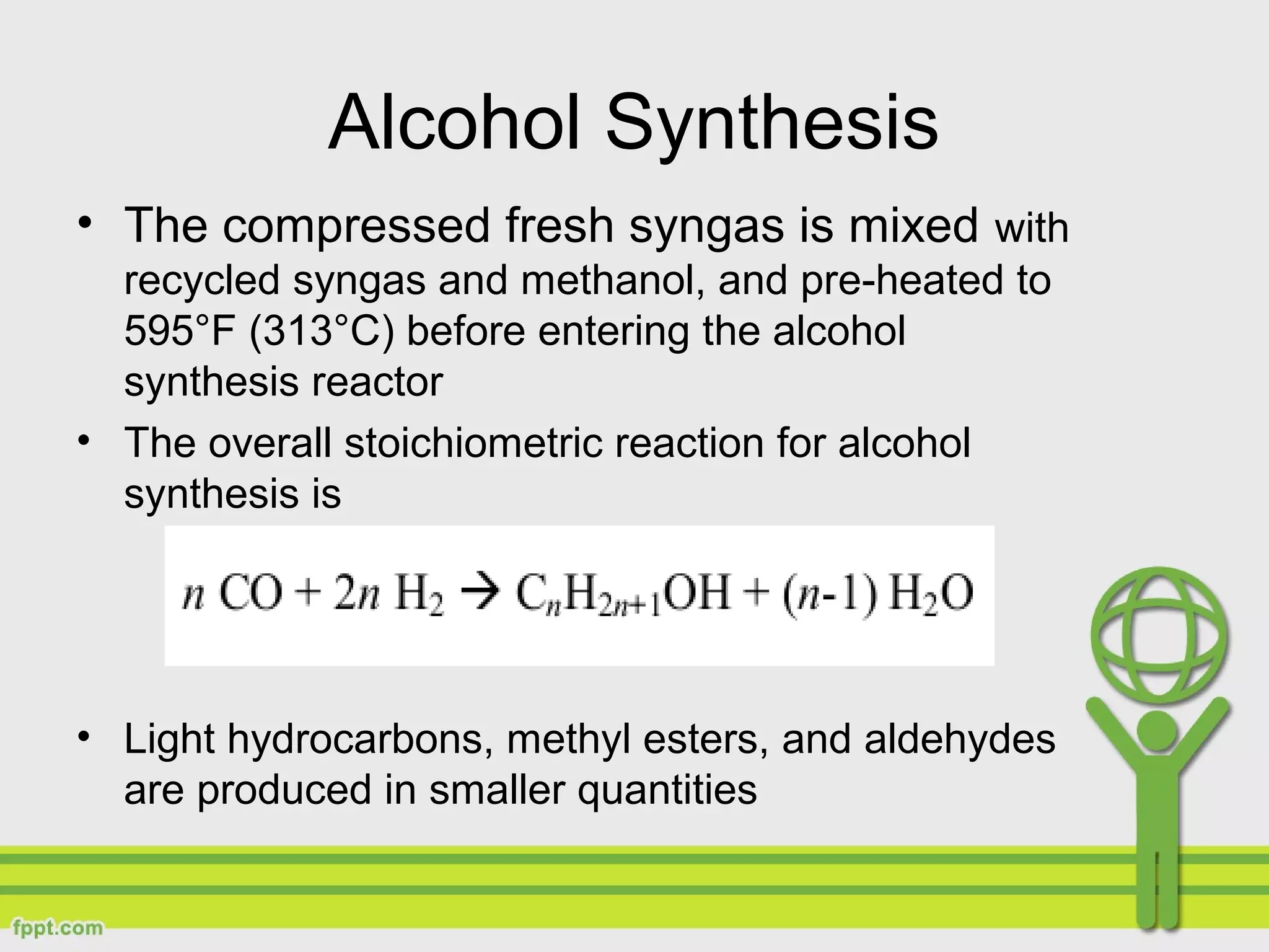 Production of mixed alcohol fuels from Biomass | PPT