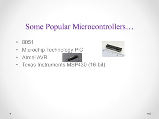 microcontroller vs microprocessor | PPTX