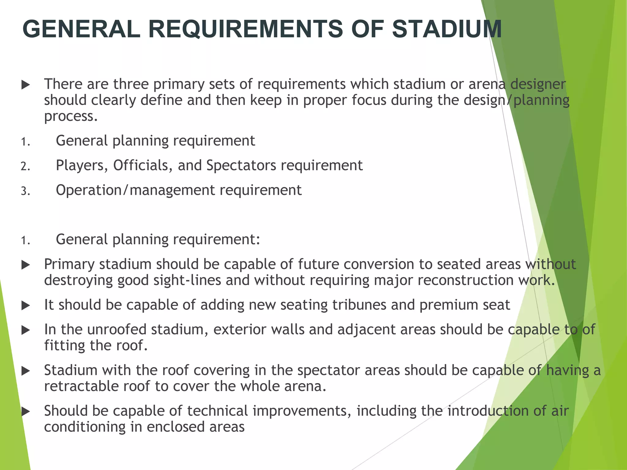 presentation on the literature and case study of cricket stadium | PPTX