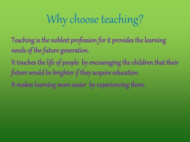 teaching profession | PPT