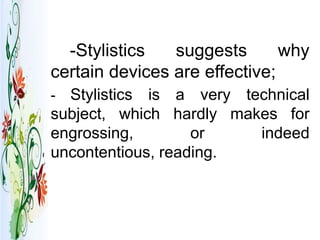 School of Criticism(Stylistic) | PPTX