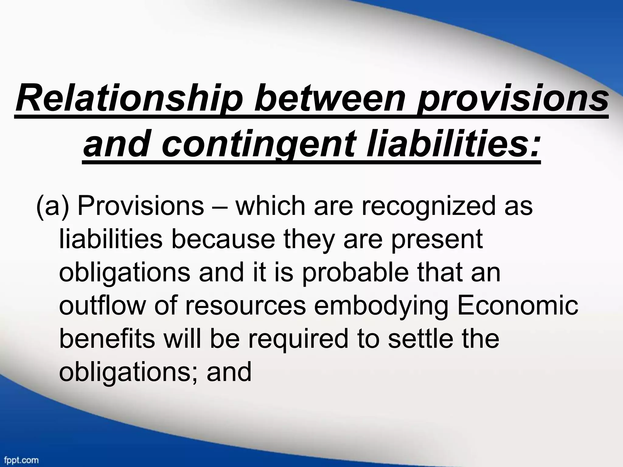 provision, contingent liabilities and contingent asset | PPT