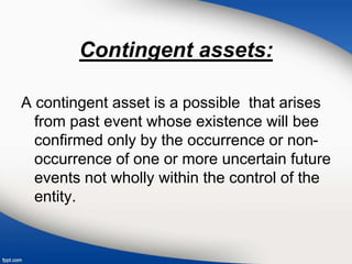 provision, contingent liabilities and contingent asset | PPT