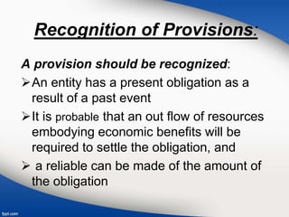 provision, contingent liabilities and contingent asset | PPT