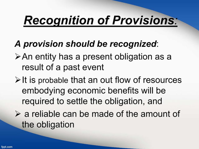 provision, contingent liabilities and contingent asset | PPT