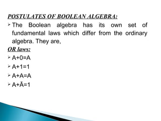 boolean algrebra and logic gates in short | PPT