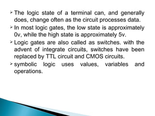 boolean algrebra and logic gates in short | PPT