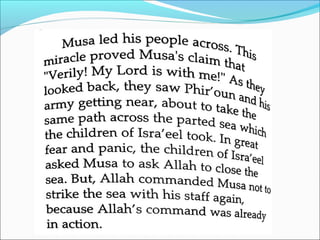 prophet Musa (A.S) and his people leaves egypt | PPT