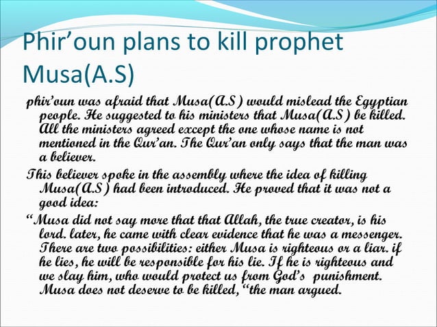 prophet Musa (A.S) and his people leaves egypt | PPT