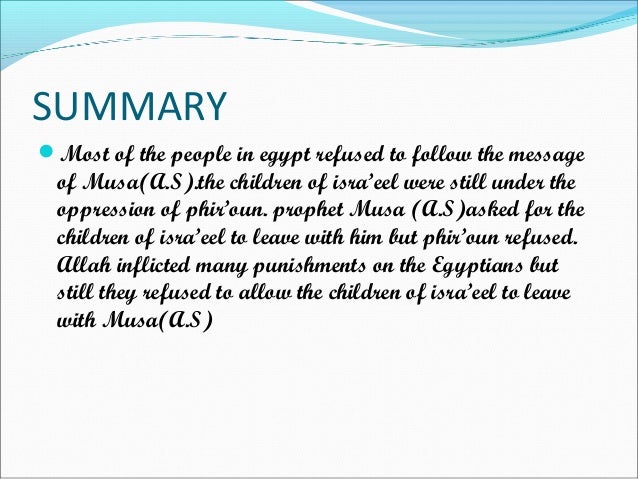 prophet Musa (A.S) and his people leaves egypt