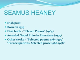 FOLLOWER BY SEAMUS HEANEY | PPTX