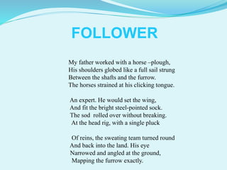 FOLLOWER BY SEAMUS HEANEY | PPTX