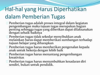 Ppt. metode pemberian tugas(1) | PPT