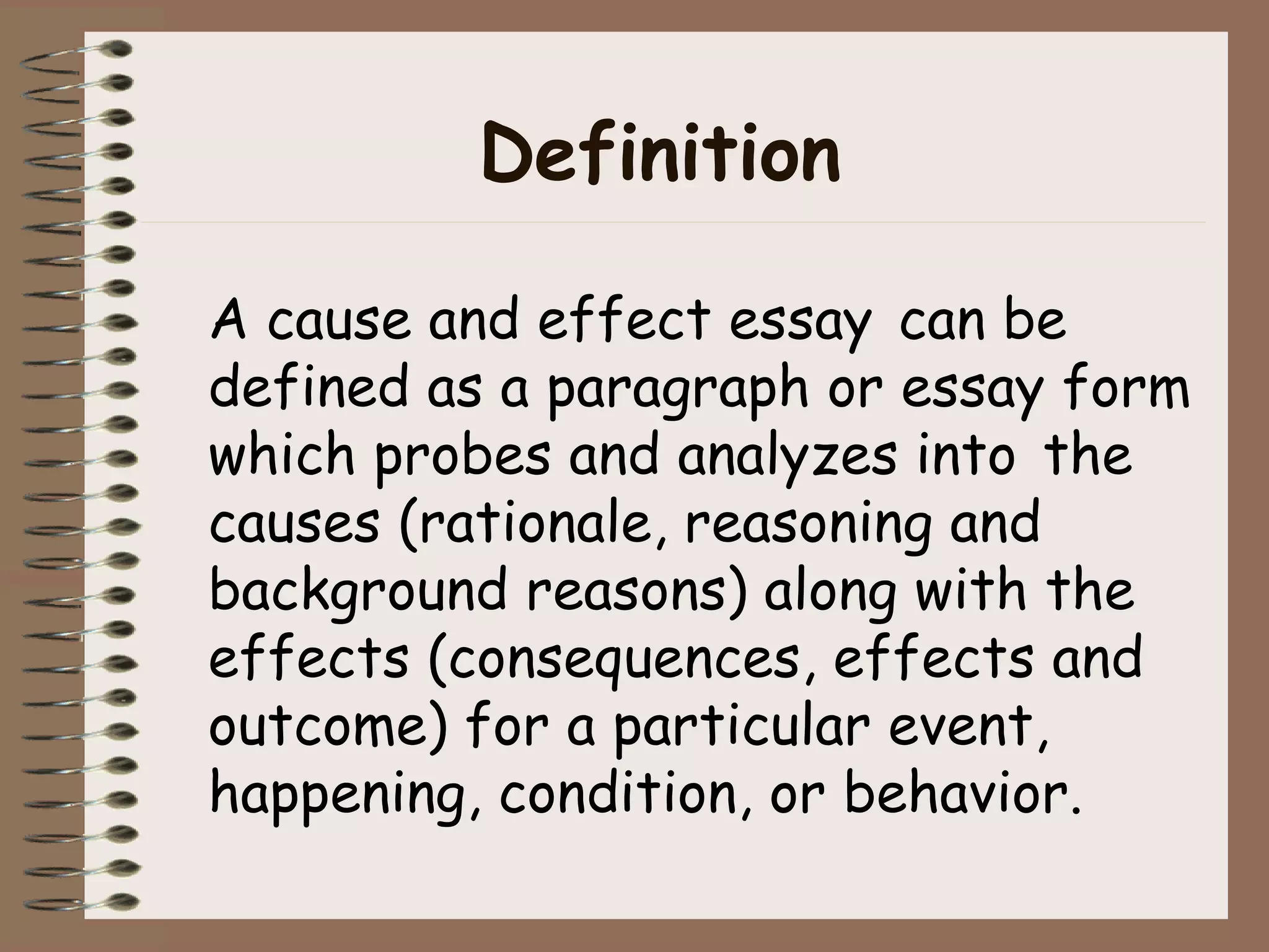 Cause-Effect Essay | PPT