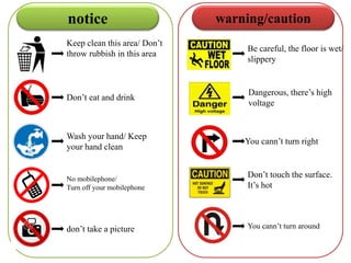 Ppt Bahasa Inggris SMP kelas VII warning and short notice | PPTX