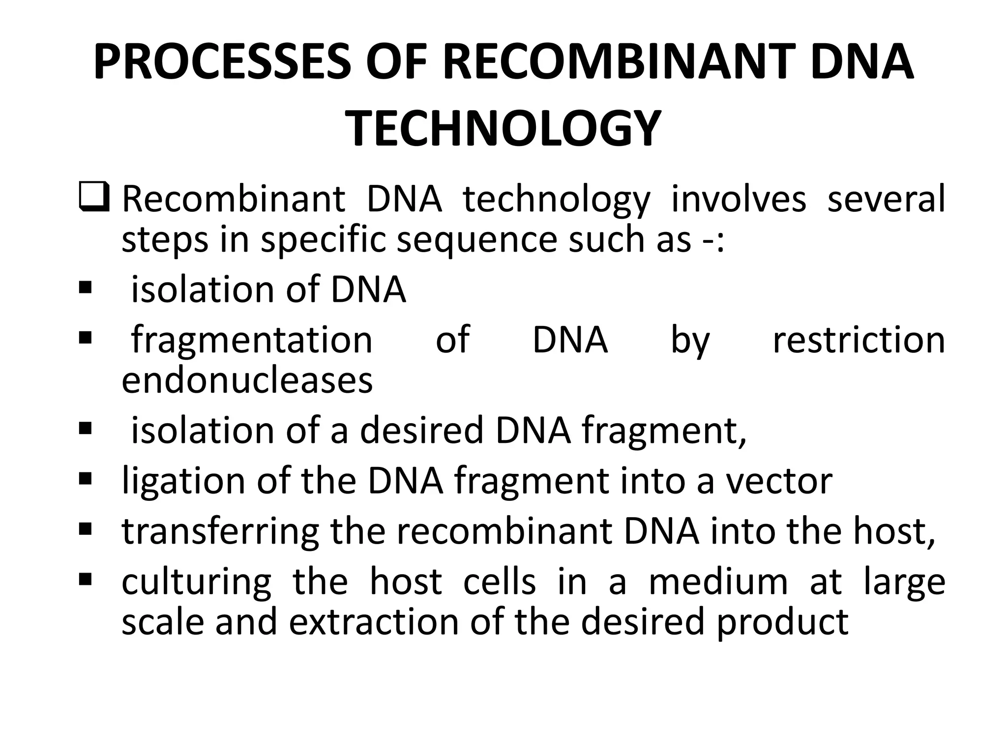 Recombinant DNA Technology | PPT