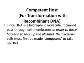 Recombinant DNA Technology | PPT