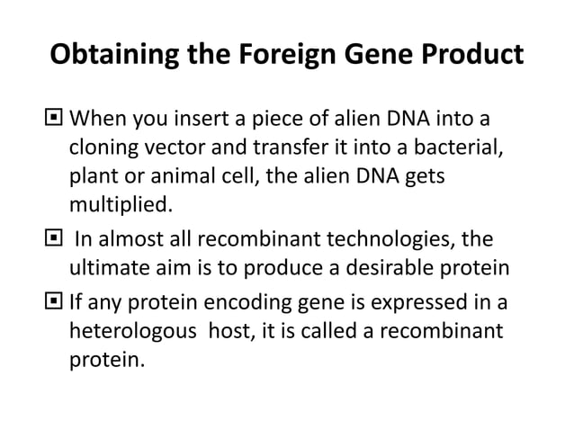 Recombinant DNA Technology | PPT