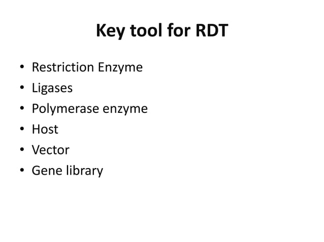 Recombinant DNA Technology | PPT