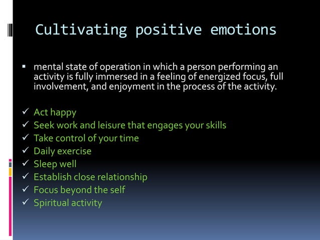 positive emotions | PPTX | Mental Health | Diseases and Conditions