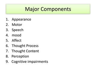 Mental status examination | PPTX