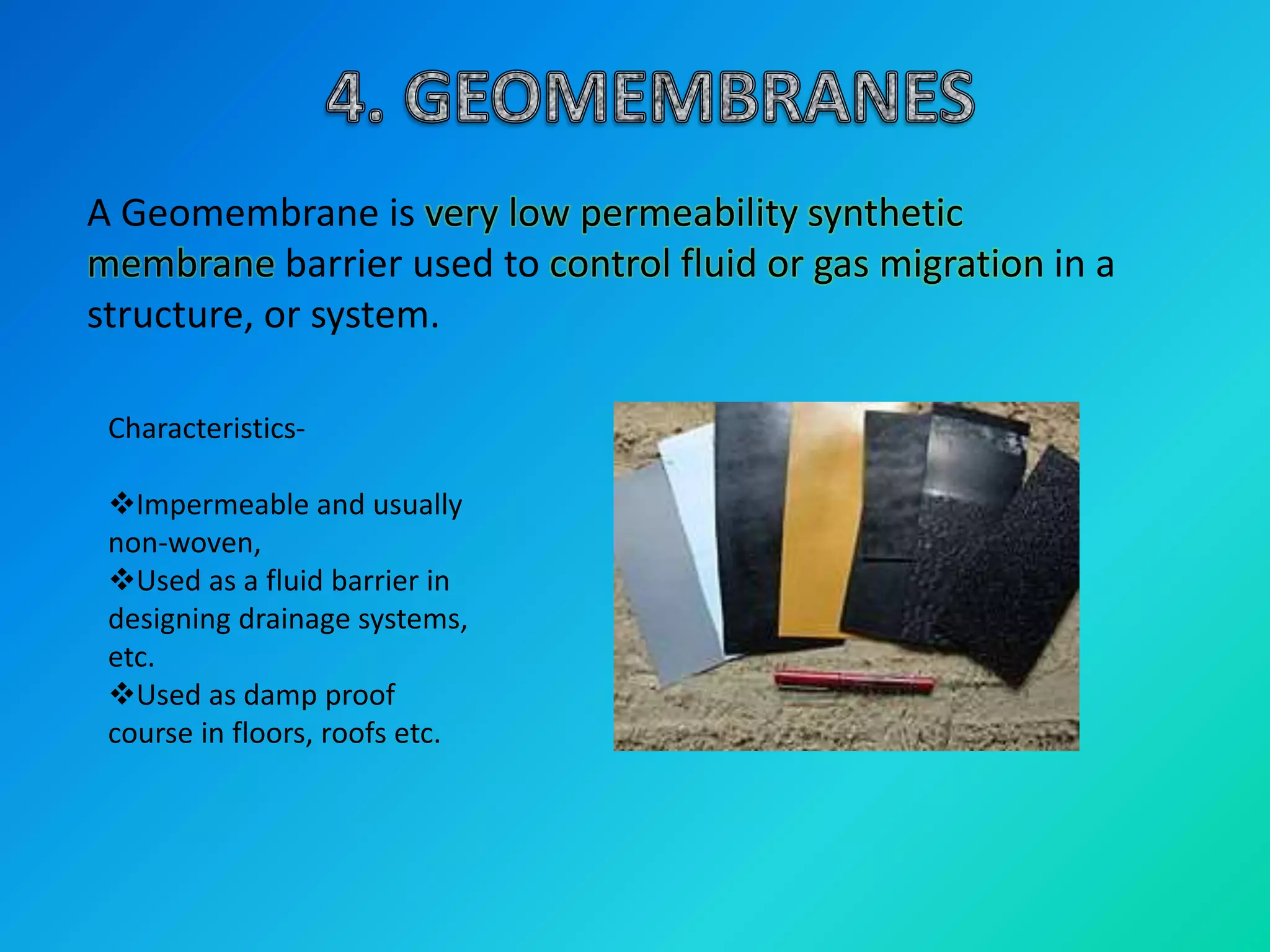 Geosynthetics- Types, and their use in Retaining Walls | PPTX