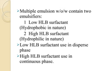 Emulsion | PPT | Chemistry | Science