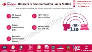 Communication Projects in Matlab Research Guidance | PPT