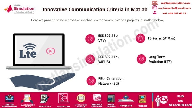 Communication Projects in Matlab Research Guidance | PPT