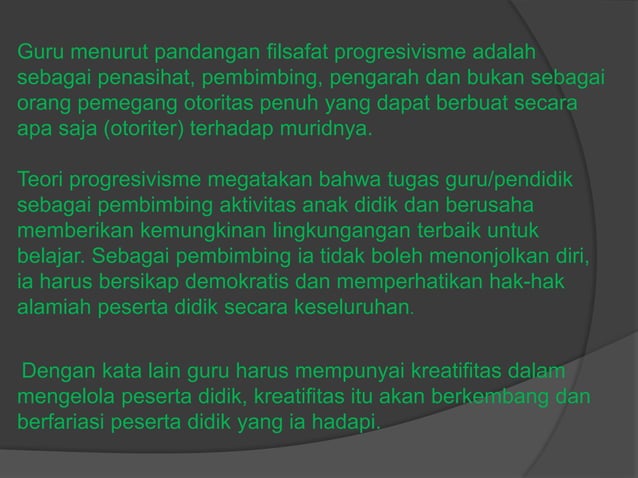 Power Point progresivisme dalam pendidikan | PPTX