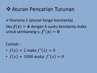 kalkulus I turunan | PPTX
