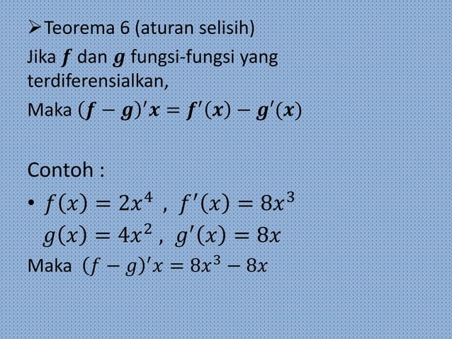 kalkulus I turunan | PPTX